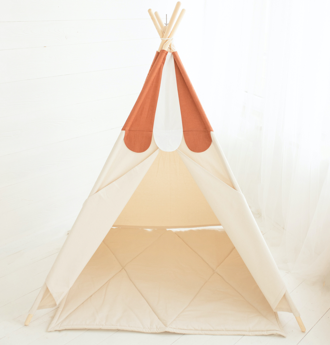 Water-resistant tipi tent, outdoor and indoor tipi Garden Sand ...